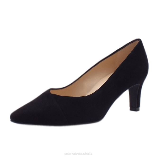 Maike Classic Court Shoes Black Suede Women Peter Kaiser Footwear ...